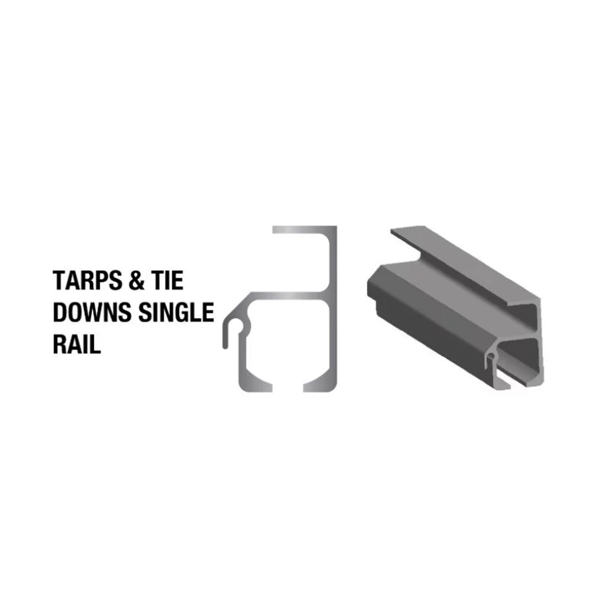 Tarps & Tie-Downs Single Rail 28' Aftermarket 3'' Aluminum Tapered Tra ...